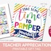 Pamper Yourself Thank You Gift Tag, Spa Yourself Gift Tag, Teacher ...