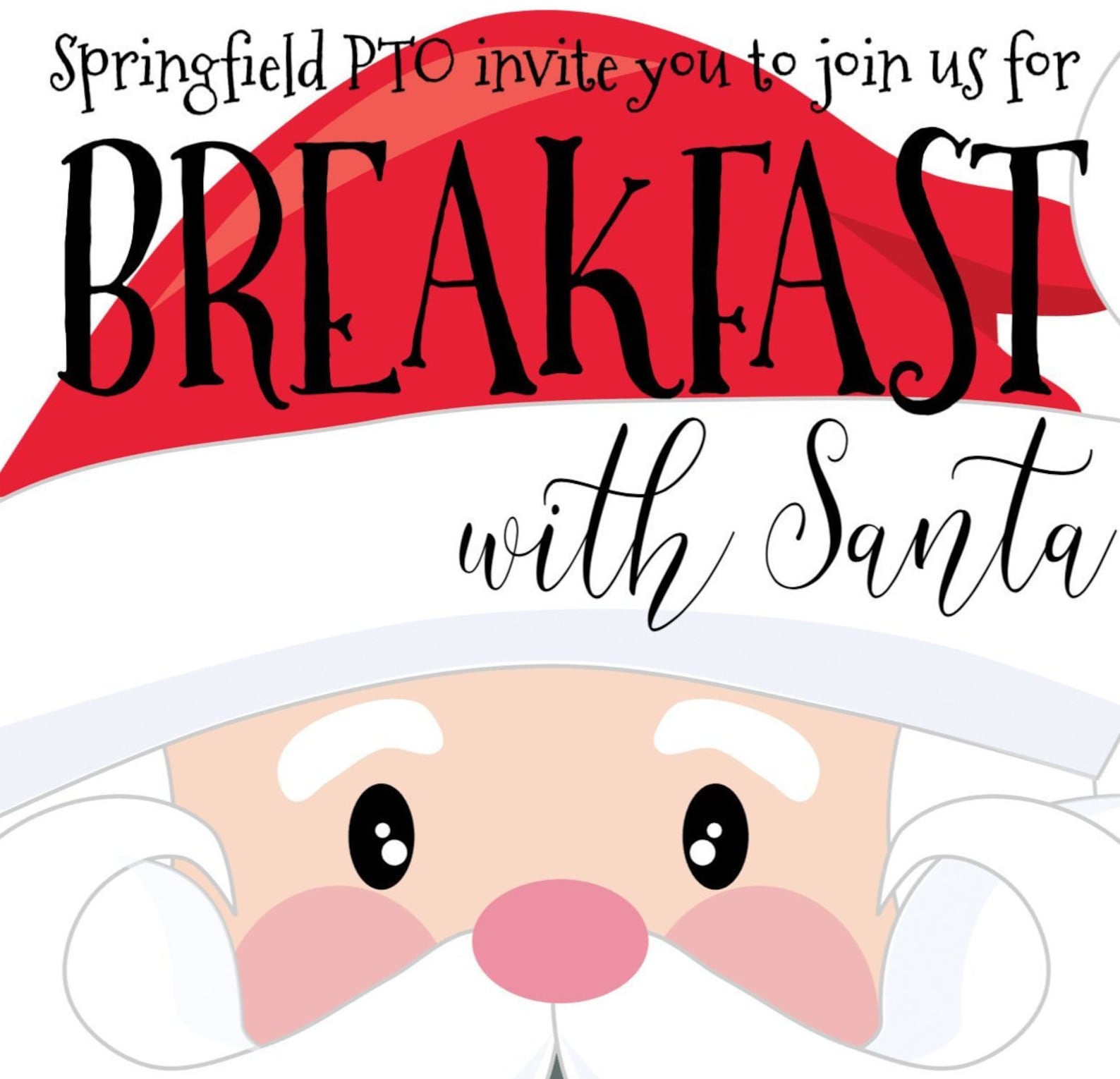 Breakfast With Santa Flyer and Poster Father Christmas - Etsy