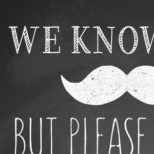 Stache Party Signs, Mustache Birthday Party Sign, Baby Shower Sign ...