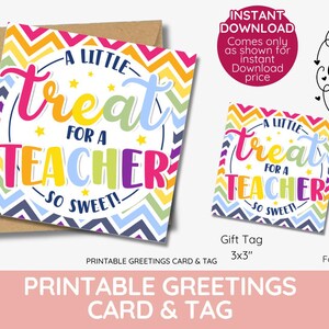 Sweet Treat Tag, Teacher so Sweet, Back to School, Meet the Parents ...