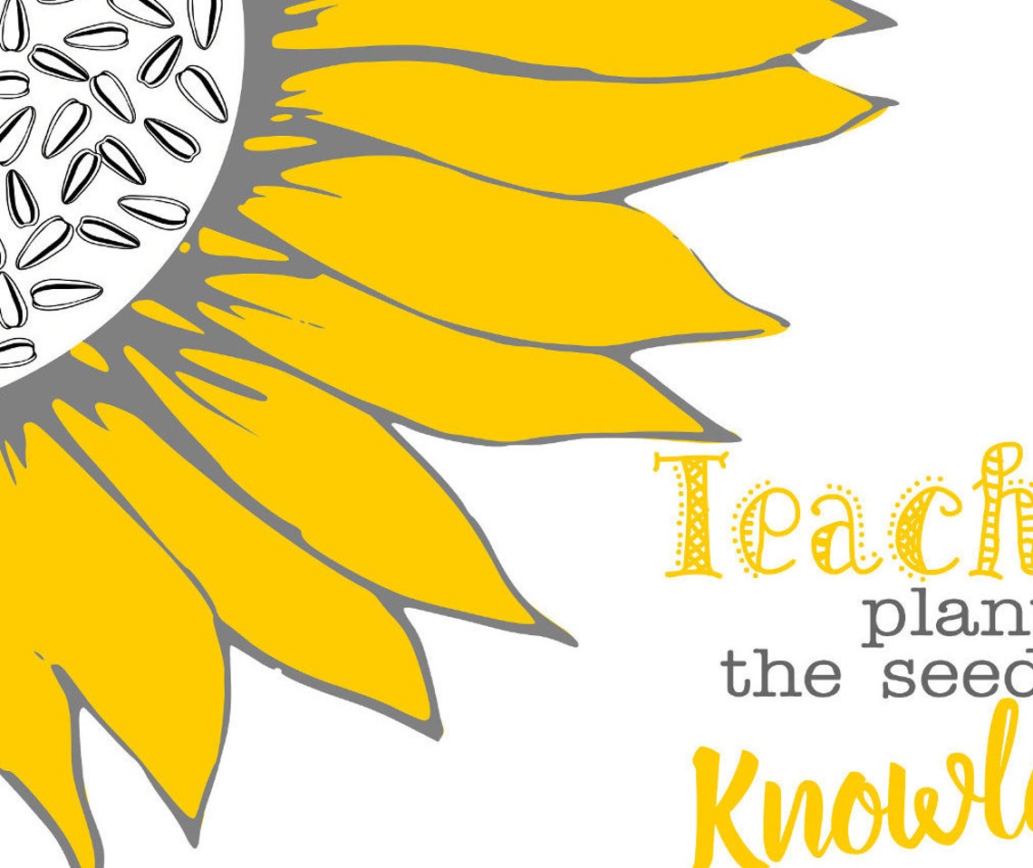 Sunflower Teacher Appreciation Gift Plant the Seeds of - Etsy