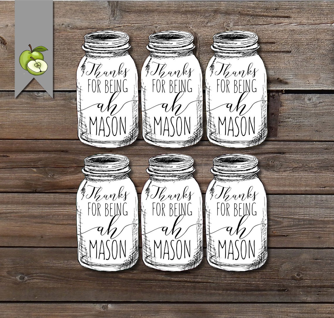 Ah Mason Jar Gift Tag Christmas Teacher Appreciation Gift - Etsy UK
