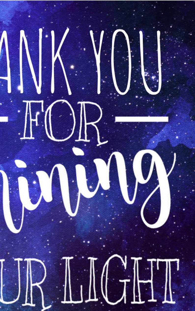 Thank You for Shining Your Light in My Life Bible Teacher Gift | Etsy