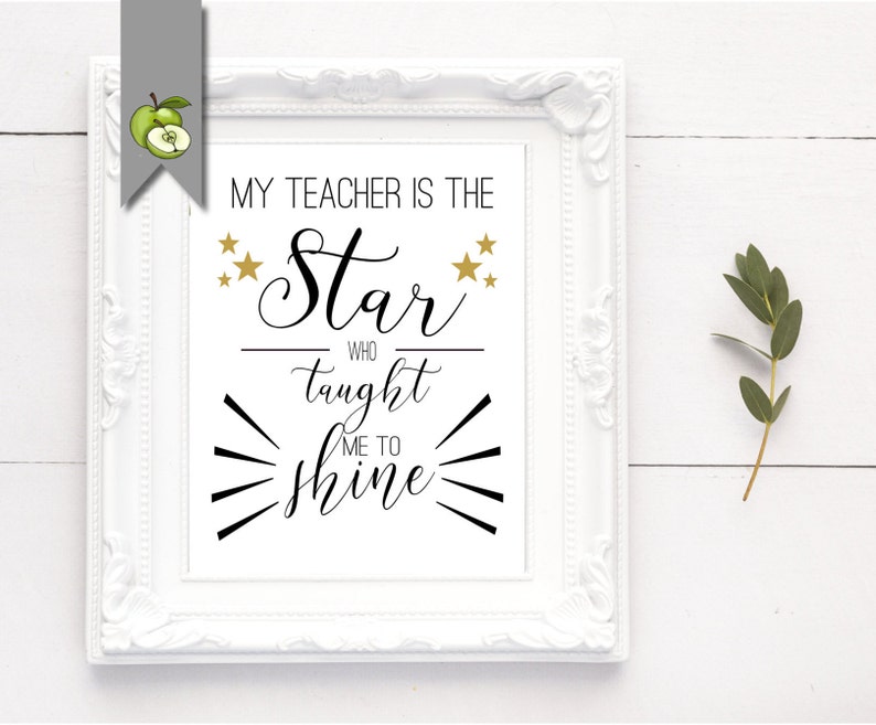 Teacher Appreciation Gift my Teacher is the Star Who | Etsy