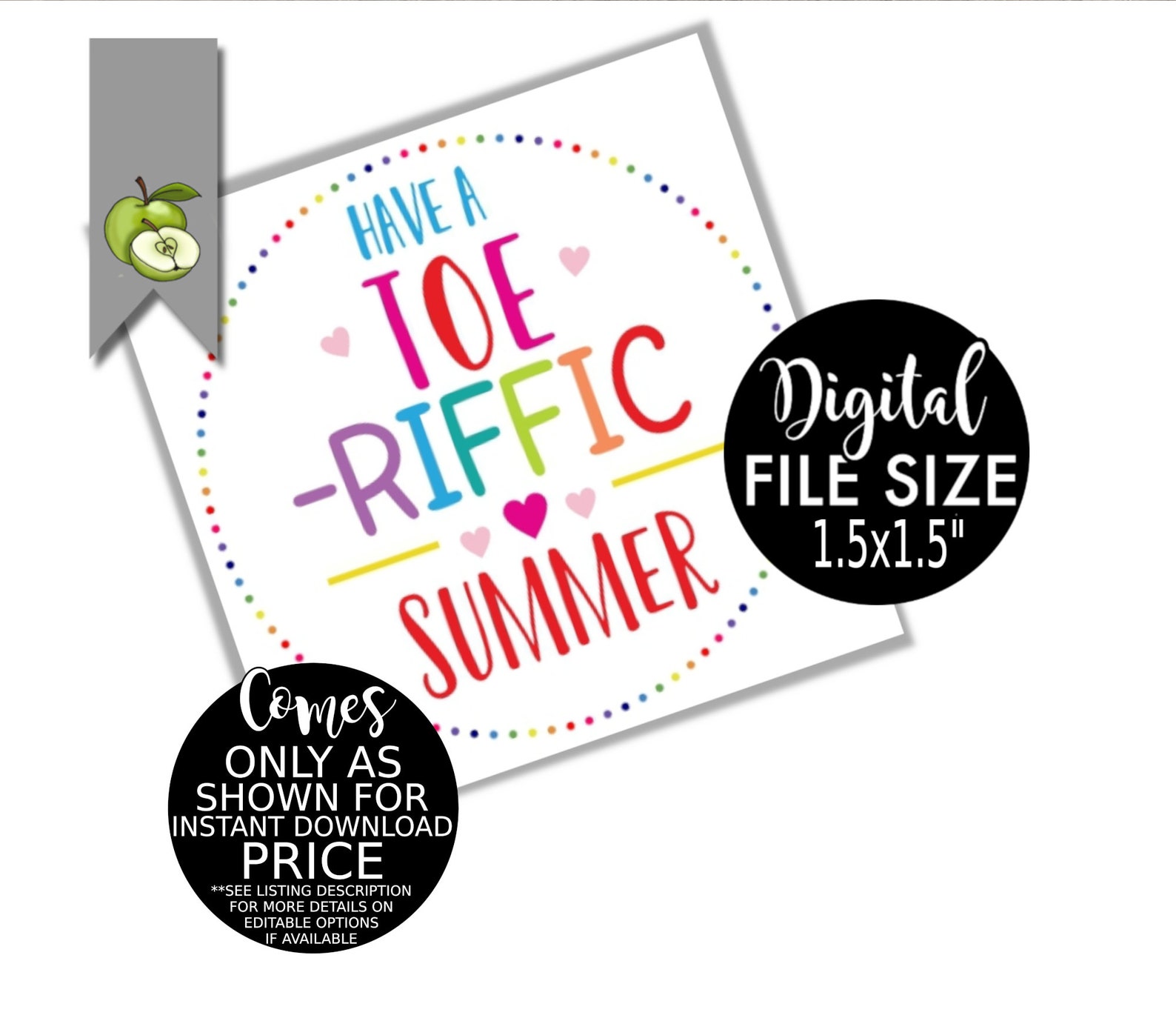 Have a Toe-riffic summer nail polish gift tags Teacher | Etsy