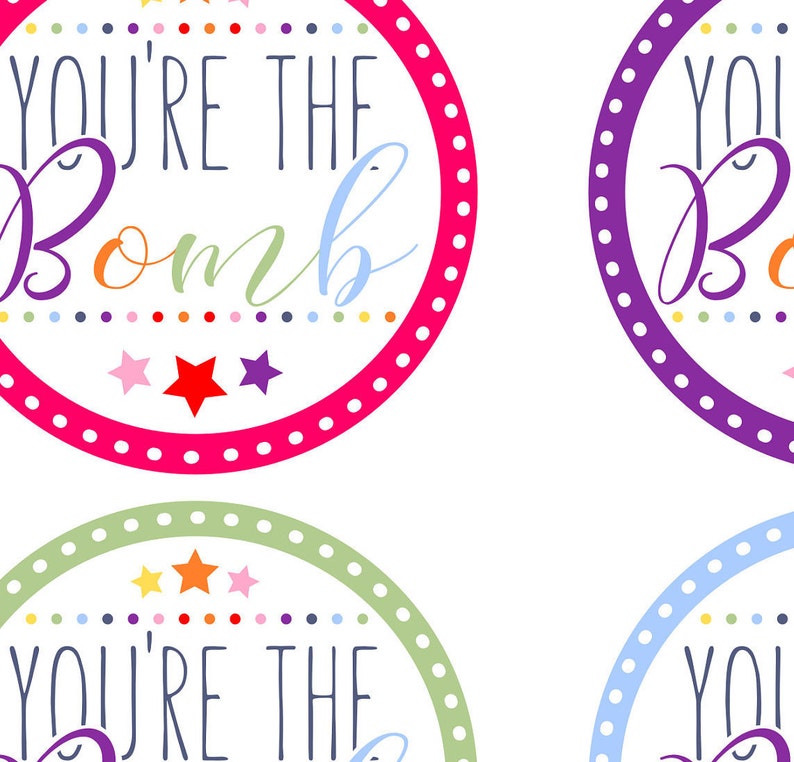 Bath Bomb Gift Tag Teacher Appreciation Bath Bomb Thank You - Etsy