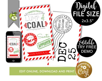 Printable Lump of Coal | Etsy