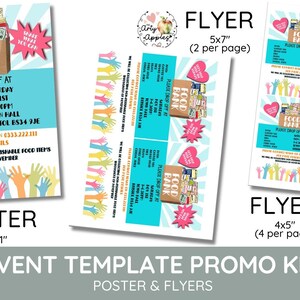Editable FOOD Drive Flyer, Food Bank Collection Theme, Feed the Poor ...