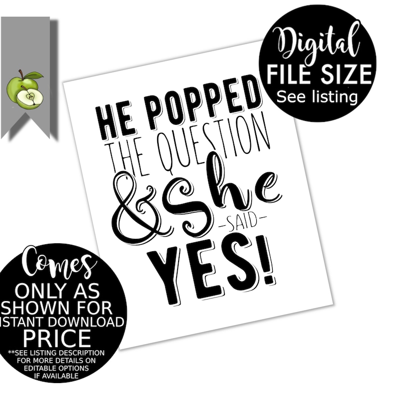 Pop the Question - Etsy