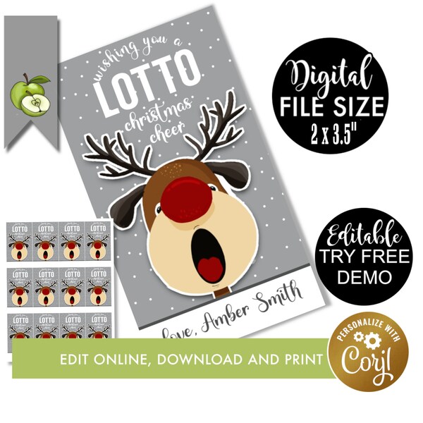 Lotto Christmas Tag - Etsy
