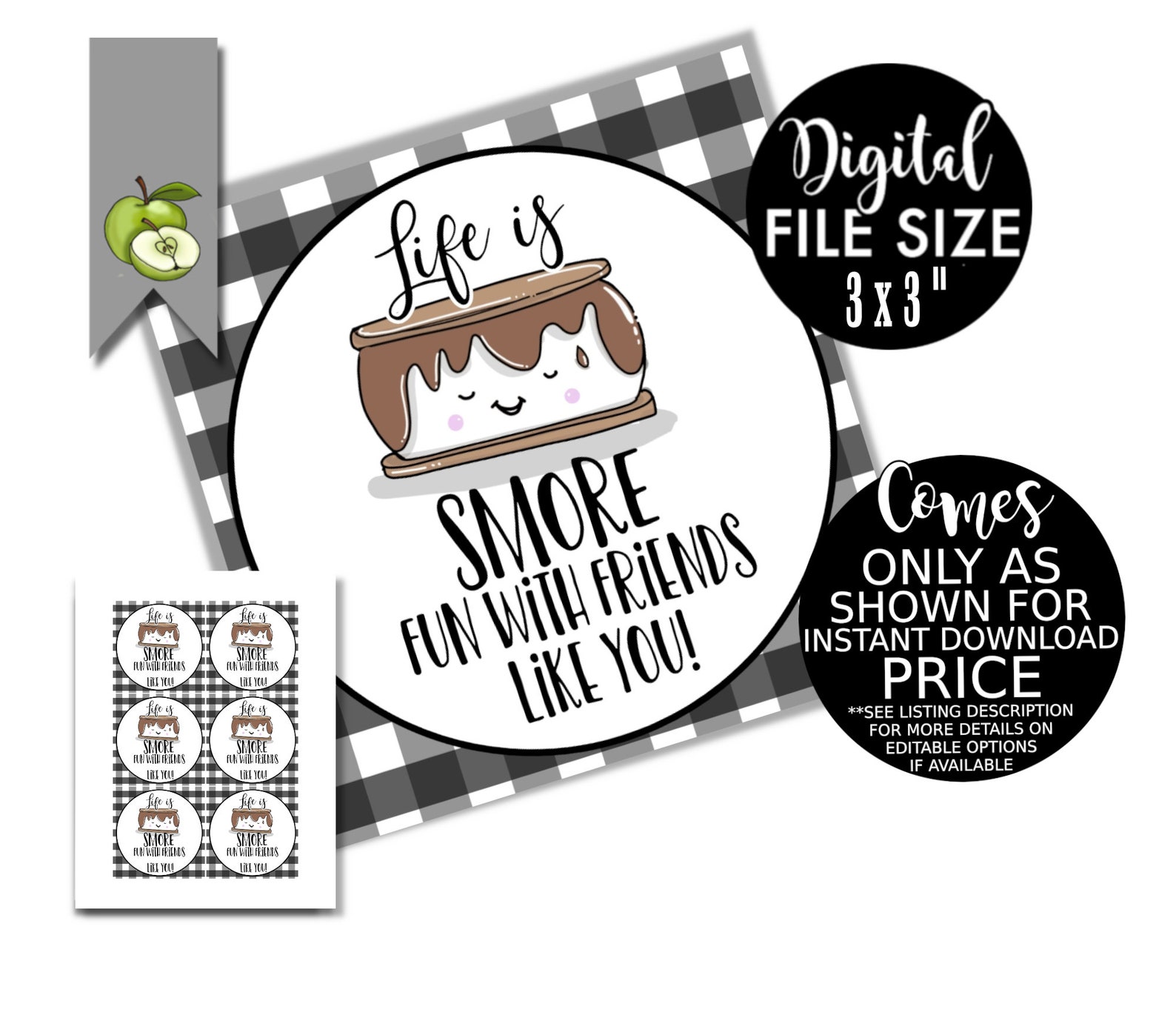 S'MORE Friends Like You Smore Friends Gift Tag Smore | Etsy