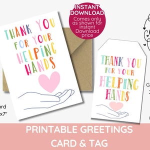 Thank You for Your Helping Hands, Volunteer Appreciation, Gratitude ...