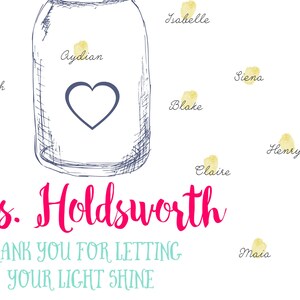 Firefly Teacher Appreciation Class Gift, Custom, Teacher Light, Thank ...