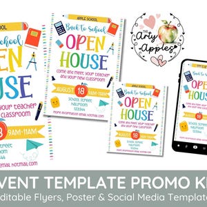 EDITABLE Back to School Open House, PTO Meet the Teacher, School ...
