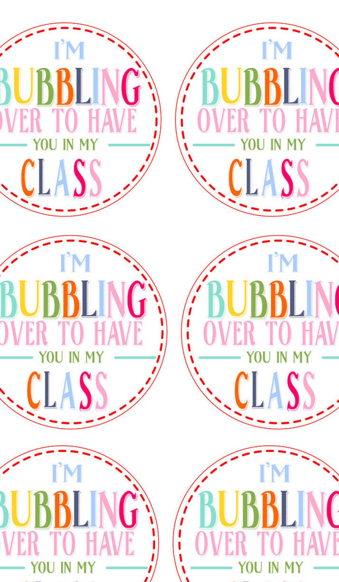 I'm Bubbling Over to Have You in My Class Back to School | Etsy