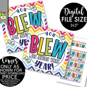 You Blew Me Away This Year Printable Gift Tag, Teacher Class Summer ...