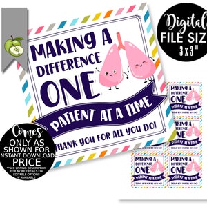 Respiratory Therapy Gift Tag, RRT, Thank You for All You Do ...