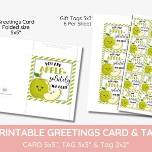 You Are Apple-solutely the Best!” Printable Card | Fun Apple Pun Thank ...