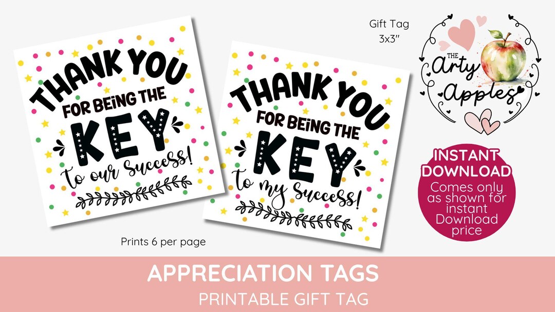 Thanks for Being the KEY to My Success, Appreciation, Successful ...