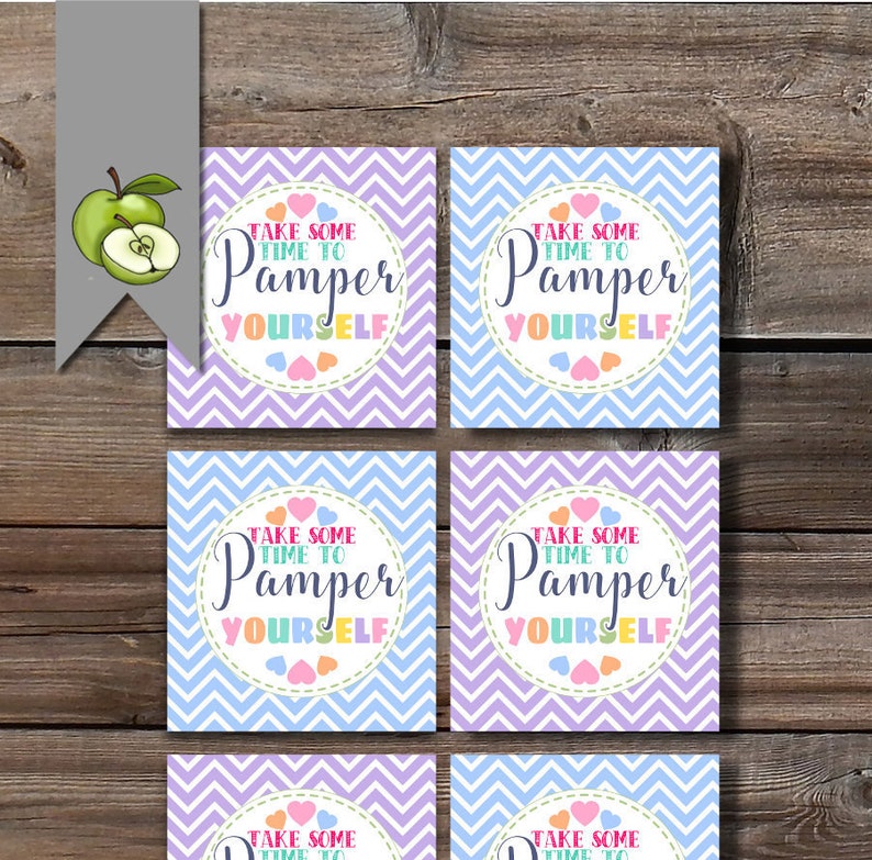 Pamper Yourself Thank You Gift Tag Spa Yourself Gift Tag | Etsy