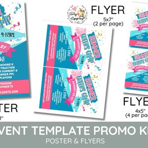 Editable Cheer Summer Camp Flyer Template, Spring Break Camp, Summer ...