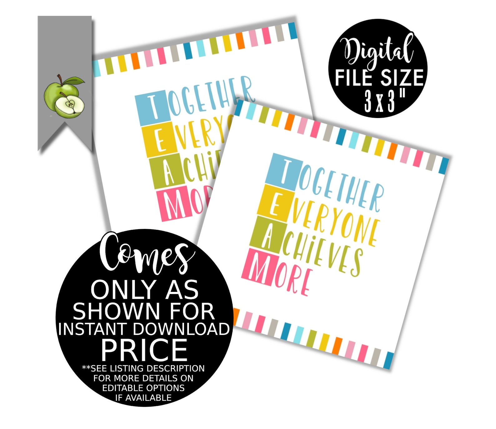 Team Positive Appreciation Gift Tag Great Team Thank You | Etsy