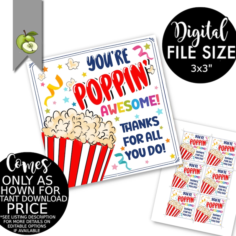 Teacher Appreciation Popcorn - Etsy