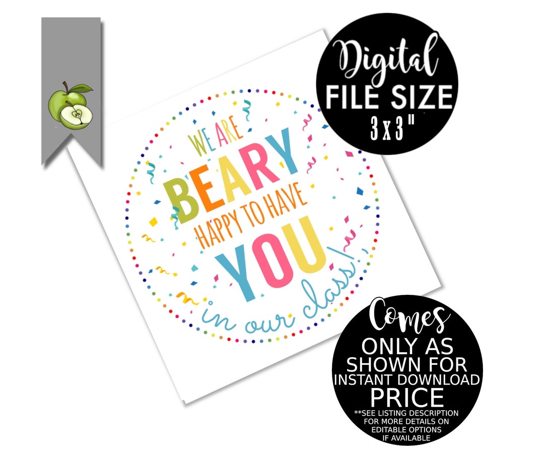 We Are beary Happy to Have You in Our Class Meet - Etsy