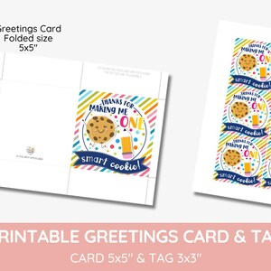 One Smart Cookie Gift Tags & Card, Teacher Appreciation, End of Year ...