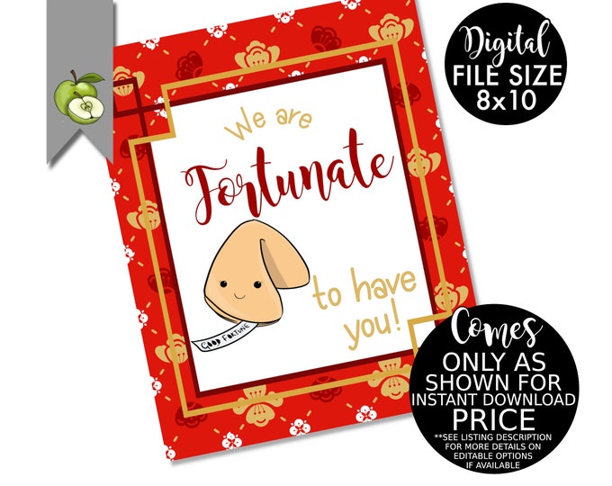 Fortune Cookie Gift Card Holder Printable, Teacher Gift, Teacher ...
