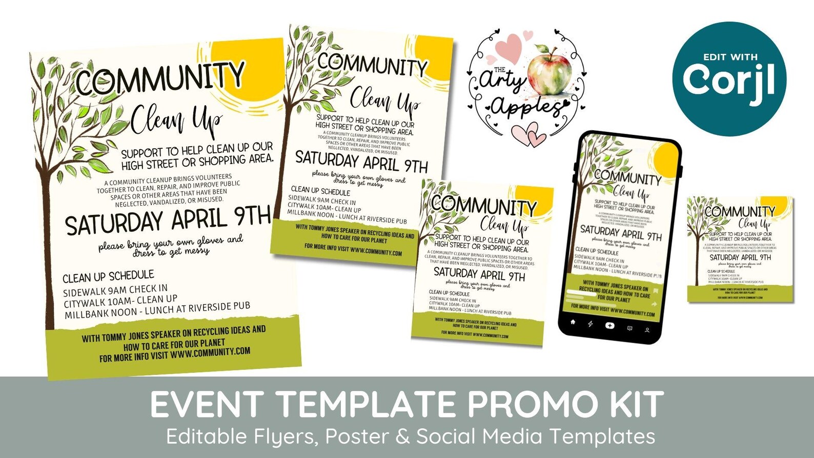 Editable Community Clean up Theme, Tidy up Streets , Green Issues ...