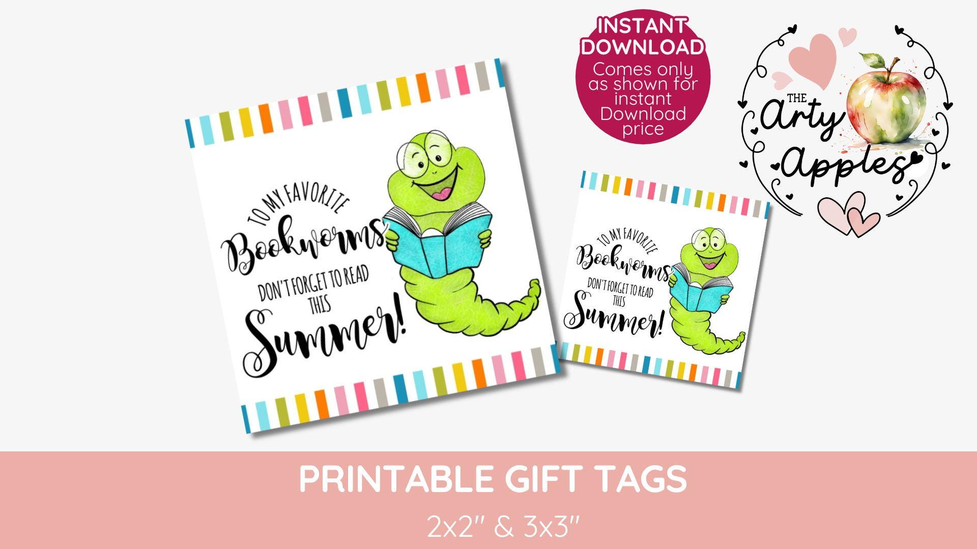 Bookworm Gift Tag, Party, to My Favourite Bookworms, Jelly Snakes, Read ...