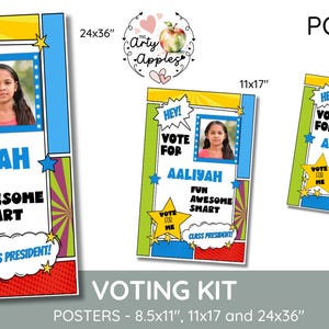 Vote for Class President Poster, Editable Printable, PTO Fundraiser ...