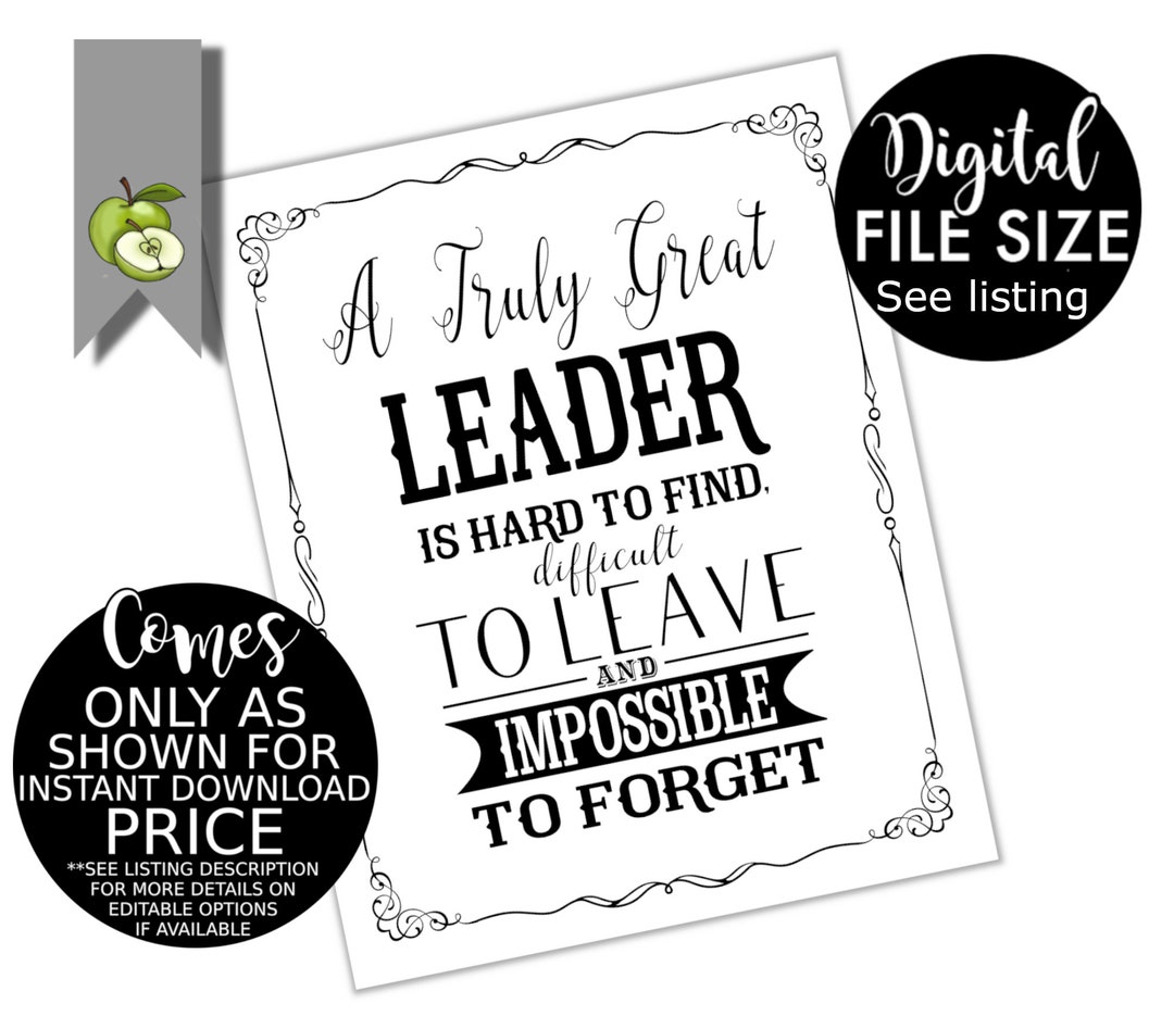 LEADER Appreciation Day Boss Week MENTOR Card LEADER Gift - Etsy
