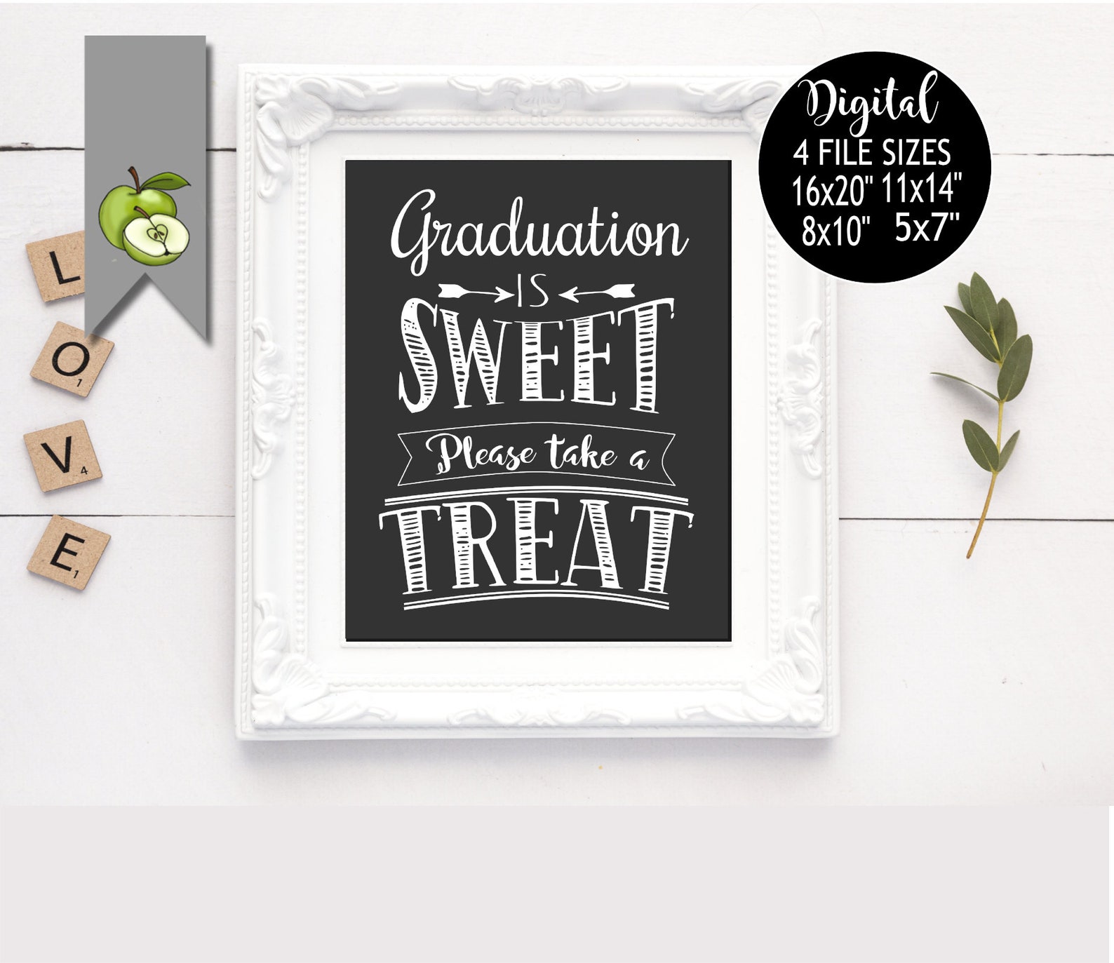 Graduation is Sweet Graduate Sign Grad Party Grad Treat | Etsy