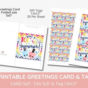 Have a Toe-riffic Summer, Nail Polish Printable Gift Tags & Card ...