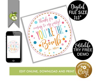 Bath Bomb Tag | Etsy