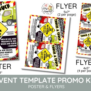 Editable Touch a Truck Flyer Fest Template, Template for a Touch a ...