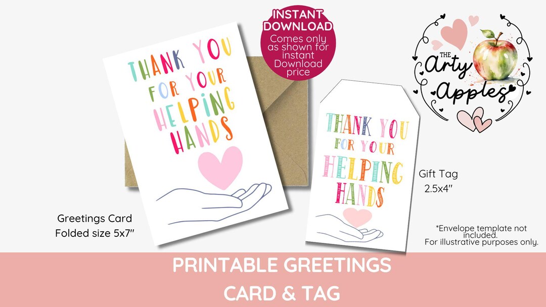 Thank You for Your Helping Hands, Volunteer Appreciation, Gratitude ...