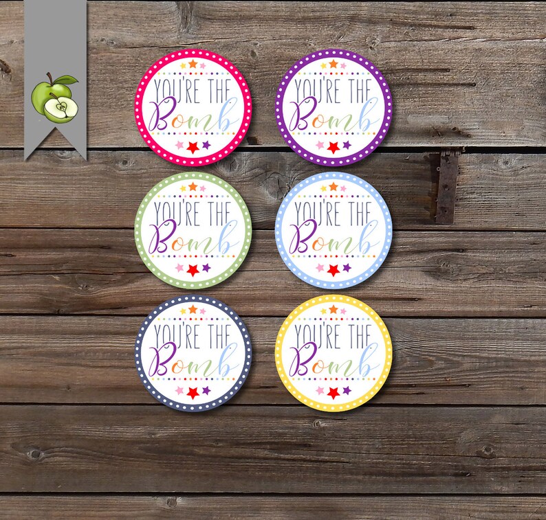 Bath Bomb Gift Tag Teacher Appreciation Bath Bomb Thank You - Etsy