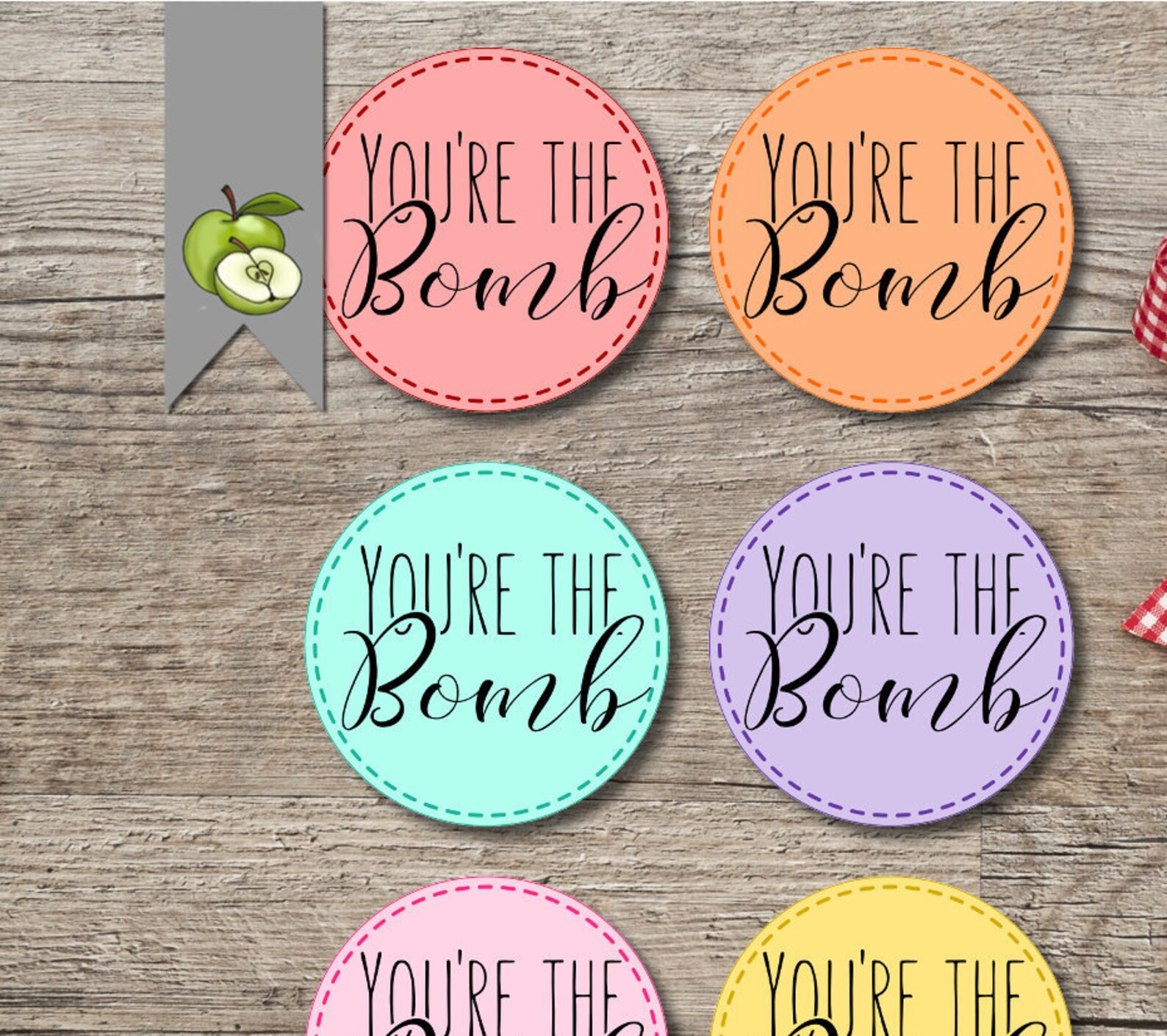 Bath Bomb Colourful Gift Tag Teacher Appreciation Bath Bomb | Etsy