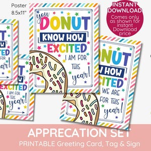 You DONUT Know How Excited We Are for This Year Sign, Teacher ...