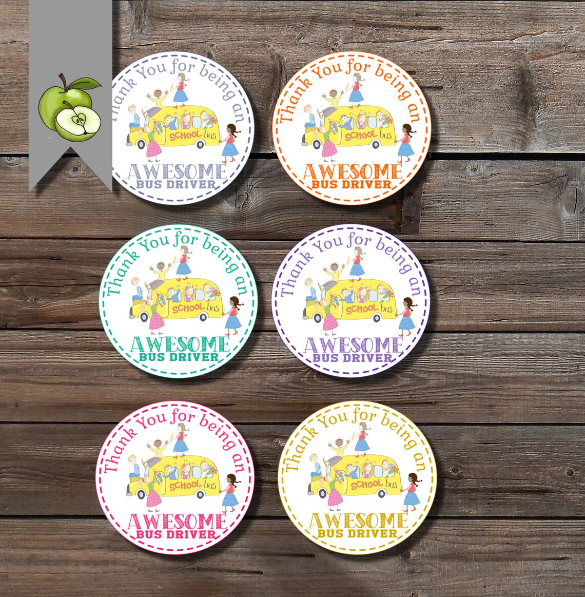 Awesome Bus Driver Appreciation Gift Tags Gratitude for Bus | Etsy