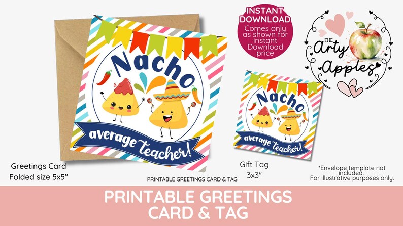 Nacho Ordinary Teacher Gift Tag, Mexican Themed Teacher Appreciation ...