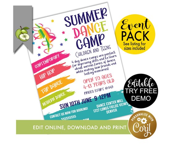 Summer Dance Camp Poster