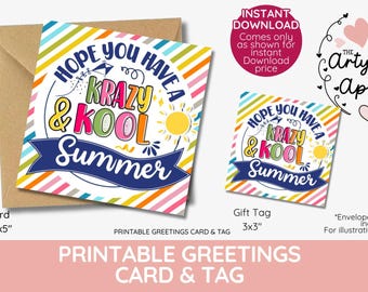 SUMMER GIFT TAG - Have a Krazy Kool Summer! - Etsy