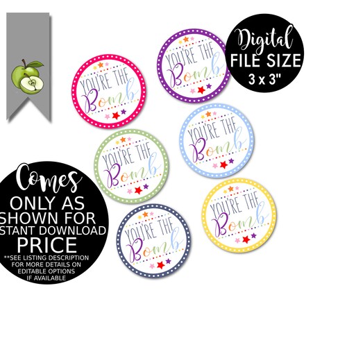 Printable Teacher Appreciation Week Bath Bomb Gift Tag INSTANT - Etsy