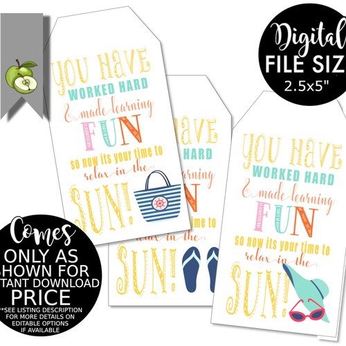 You've Worked Hard to Make Learning Fun Gift Tags for - Etsy