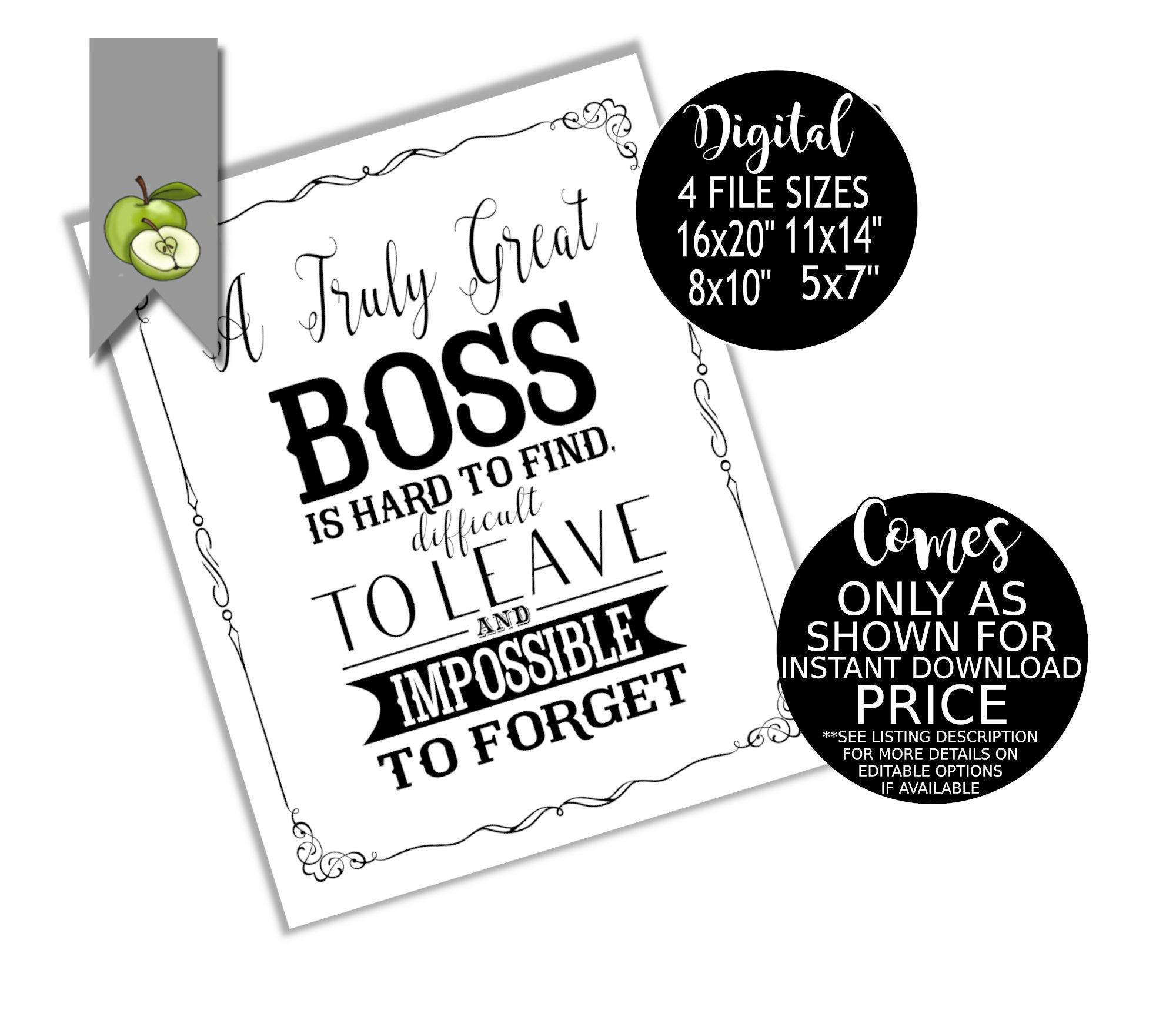 Boss appreciation day week Boss week boss card boss gift | Etsy