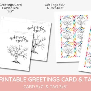 Teacher Appreciation Class Fingerprint Tree Gift, Hand Drawn ...